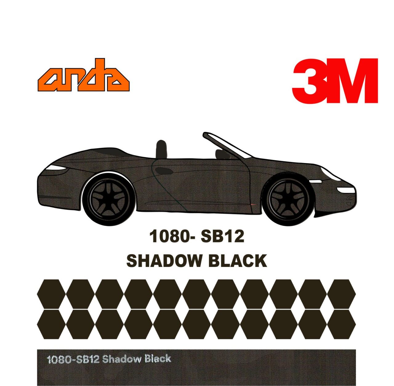 3M Araç Kaplama Folyosu 2080-SB12 Shadow Black - ardadanal.com